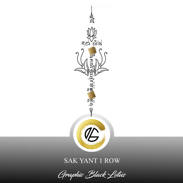 Sak Yant - Graphic Black Lotus Tattoos Designs